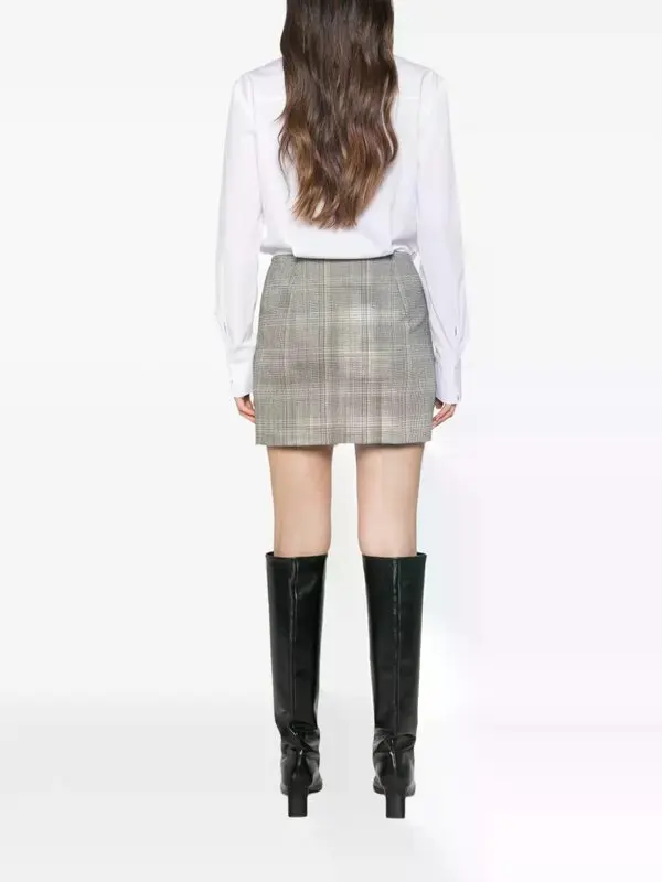 Patrizia Pepe Check-pattern Zip-detail Dress