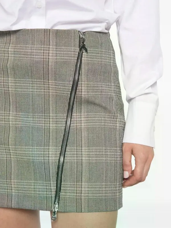 Patrizia Pepe Check-pattern Zip-detail Dress