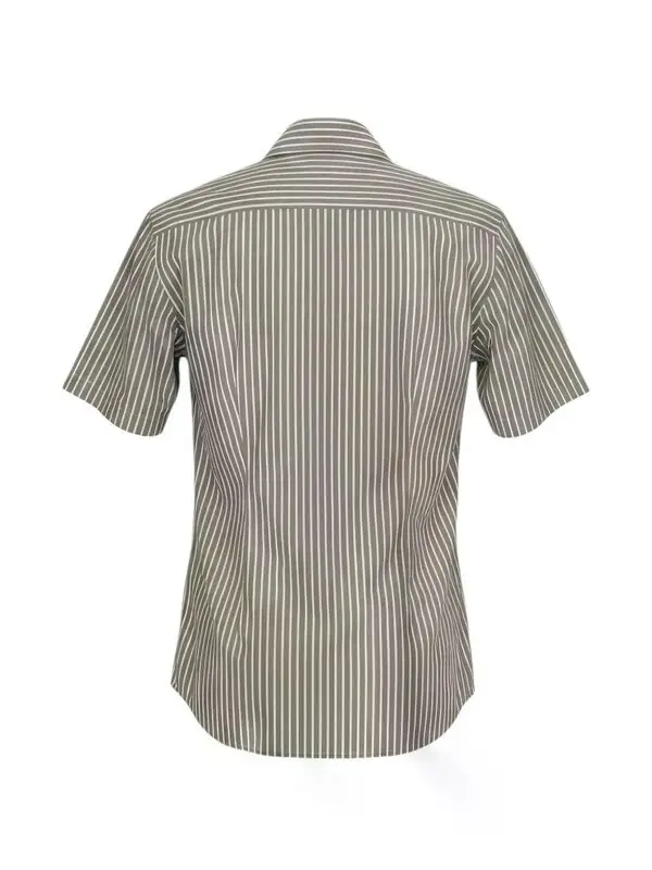 Isaia Striped Short-sleeve Shirt - Grey