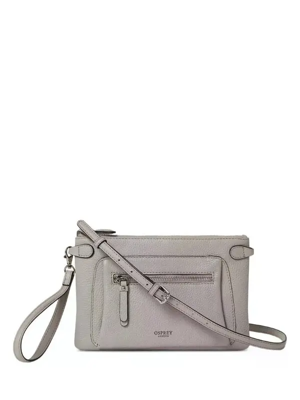 OSPREY Ruby Leather Clutch Bag - Grey