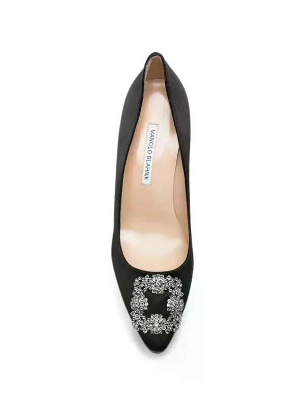 Manolo Blahnik Hangisi Crystal-buckle Pumps