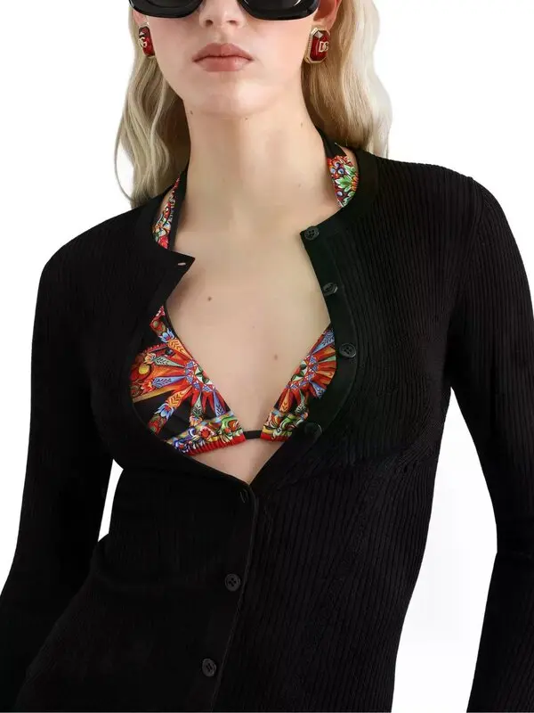 Dolce & Gabbana Ribbed Viscose-knit Cardigan