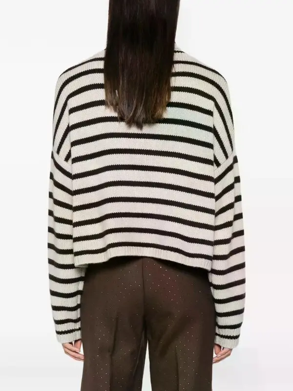 LISA YANG Zerlina Striped Roll-neck Sweater