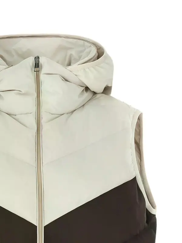 Kiton Chevron-quilted Color-block Vest