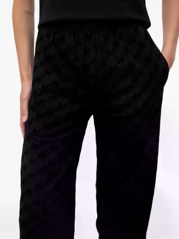 Hugo Flokky Relaxed-fit Tracksuit Bottoms With Flocked Logo Print
