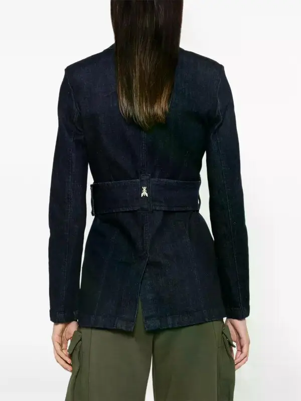 Patrizia Pepe Belted Denim Blazer