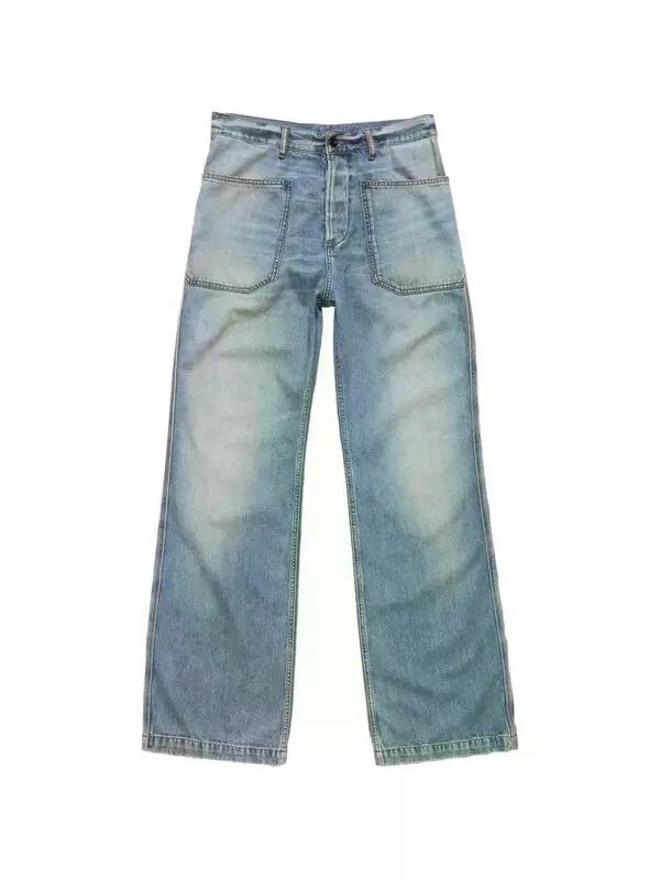 Acne Studios Logo-patch Wide-leg Jeans