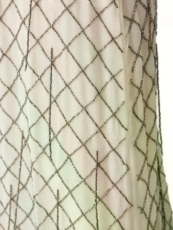 HOSS INTROPIA Renée Bead-embellished Diamond-pattern Midi Skirt