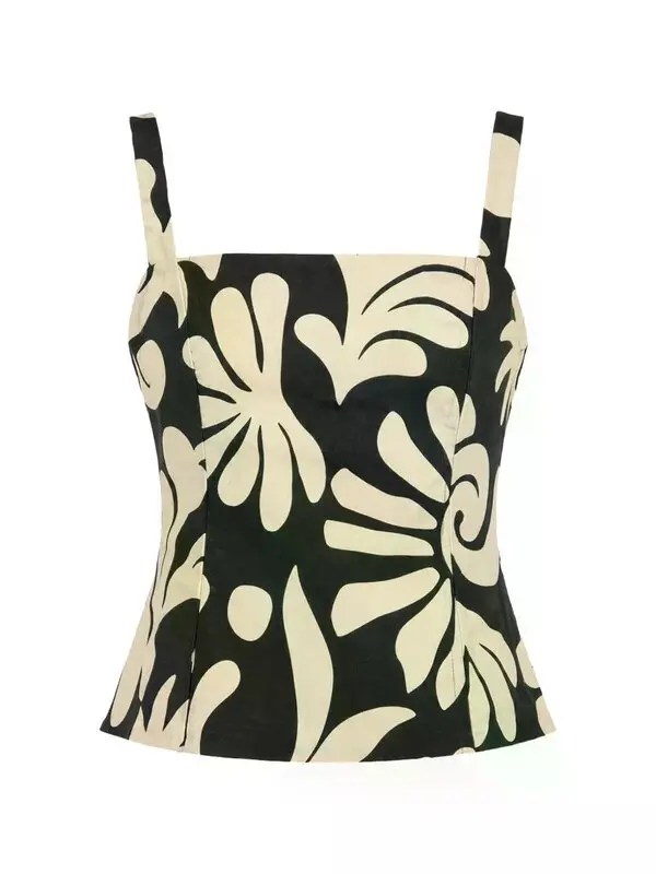 CALA DE LA CRUZ Floral-print Top