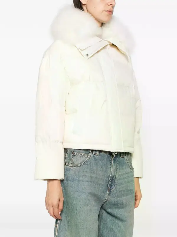 YVES SALOMON Fur-trim Puffer Jacket