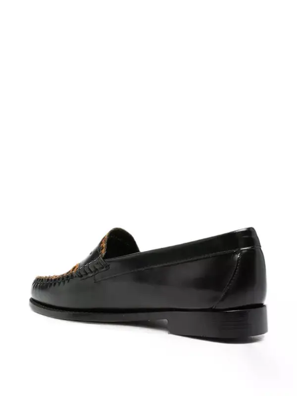 G.H.BASS Leopard-print Penny Loafers