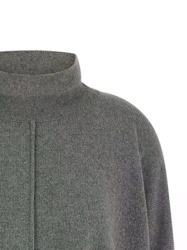 Alberta Ferretti Lace-trimmed Central-stitching Sweater - Grey