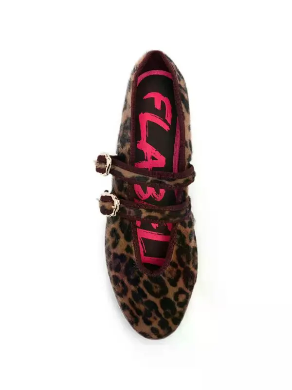 FLABELUS Claire Leopard-print Ballet Flats