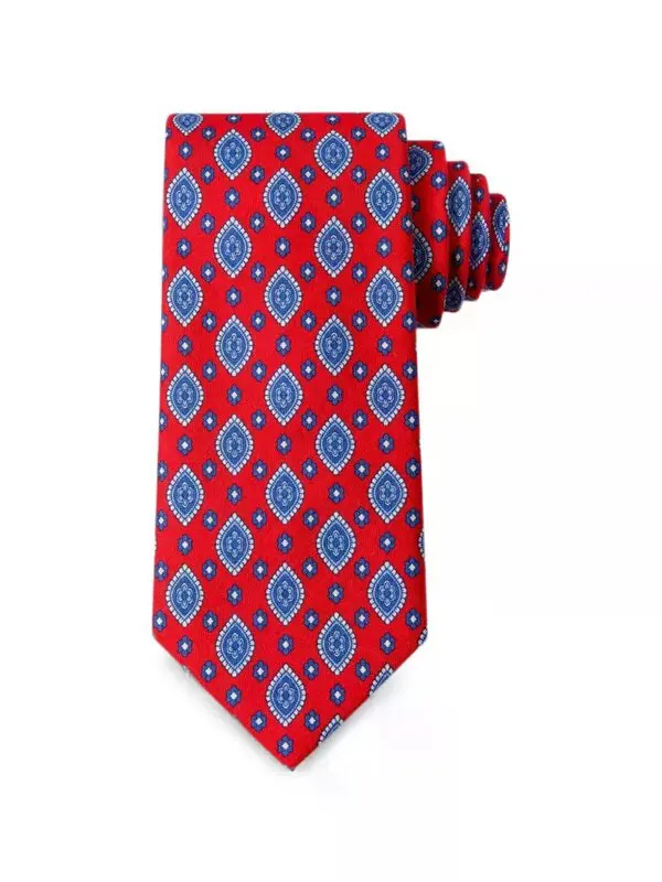 BONA FURTUNA Geometric-print Tie
