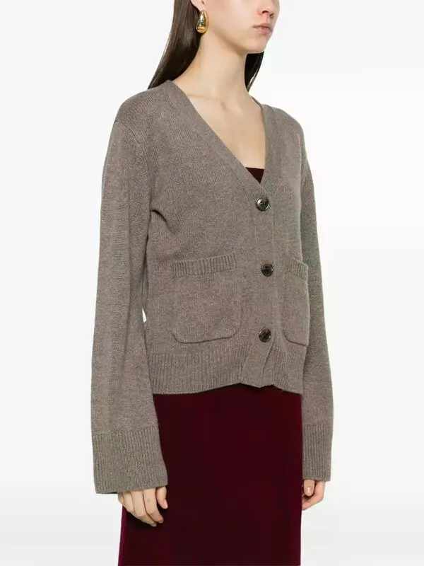 LISA YANG Danni V-neck Patch-pocket Cardigan