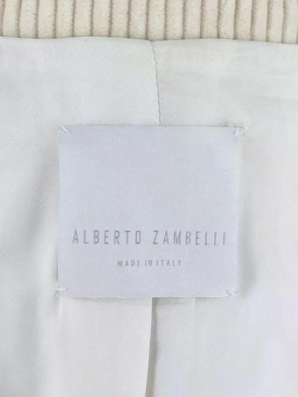 ALBERTO ZAMBELLI Single-breasted Corduroy Blazer