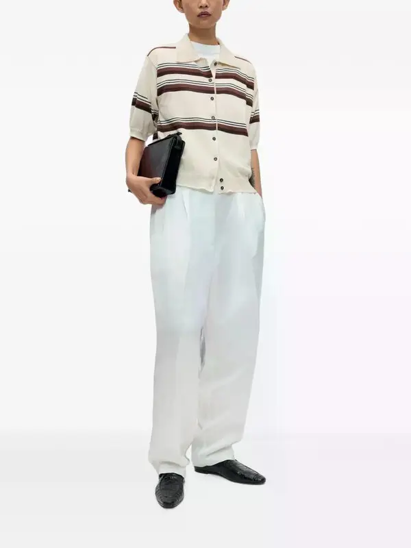 CORDERA Striped Short-sleeve Polo Shirt