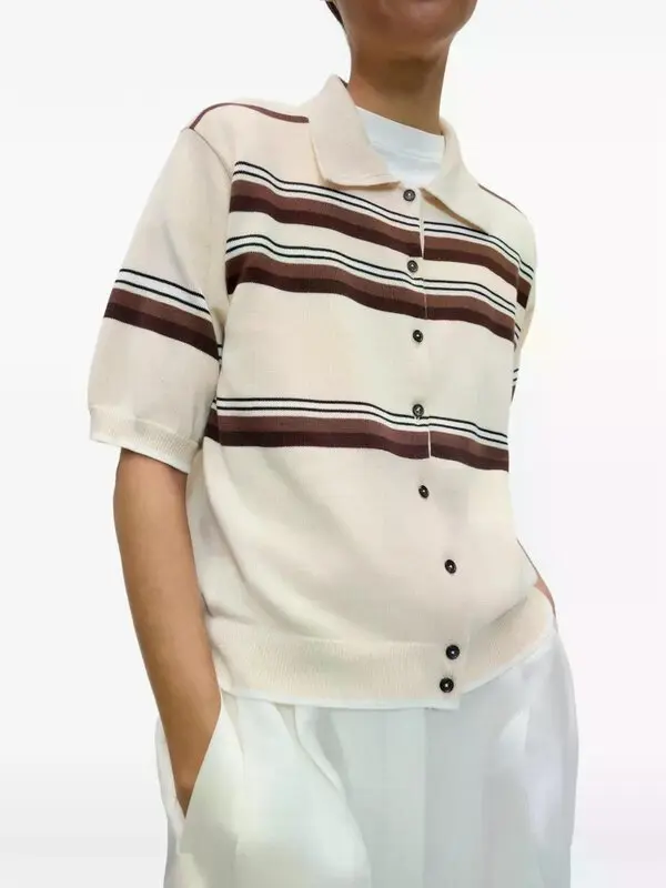 CORDERA Striped Short-sleeve Polo Shirt