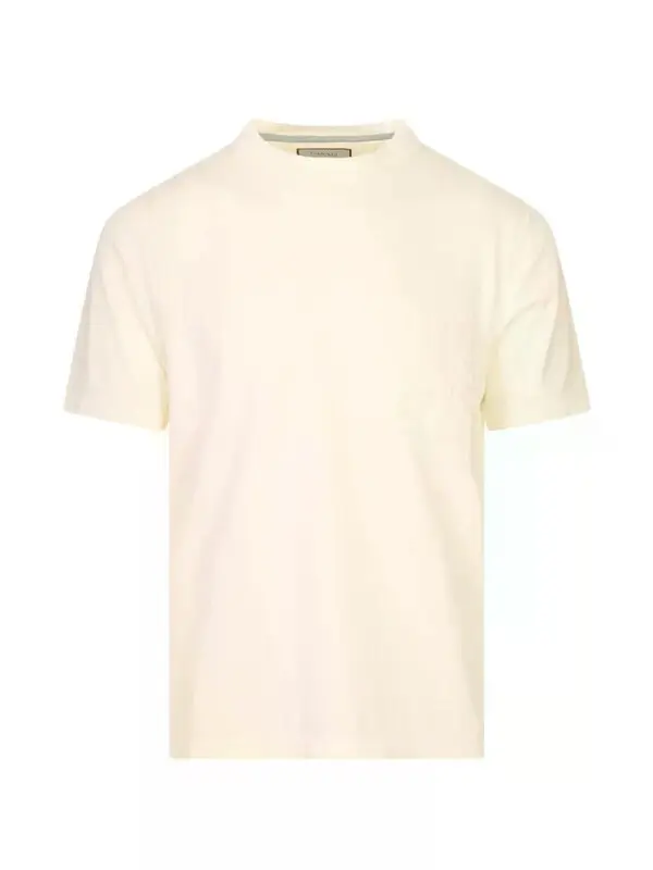 Canali Embroidered-pocket T-shirt - Neutrals
