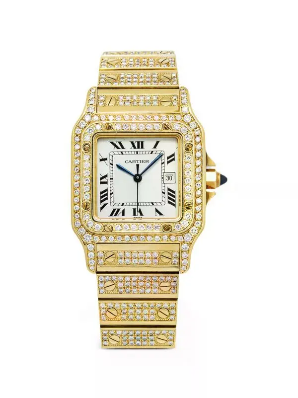 Cartier Santos Galbée 35mm Diamond Watch - White