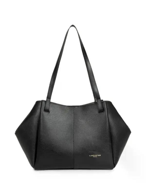 LANCASTER Large Grained-texture Logo-print Tote Bag - Black