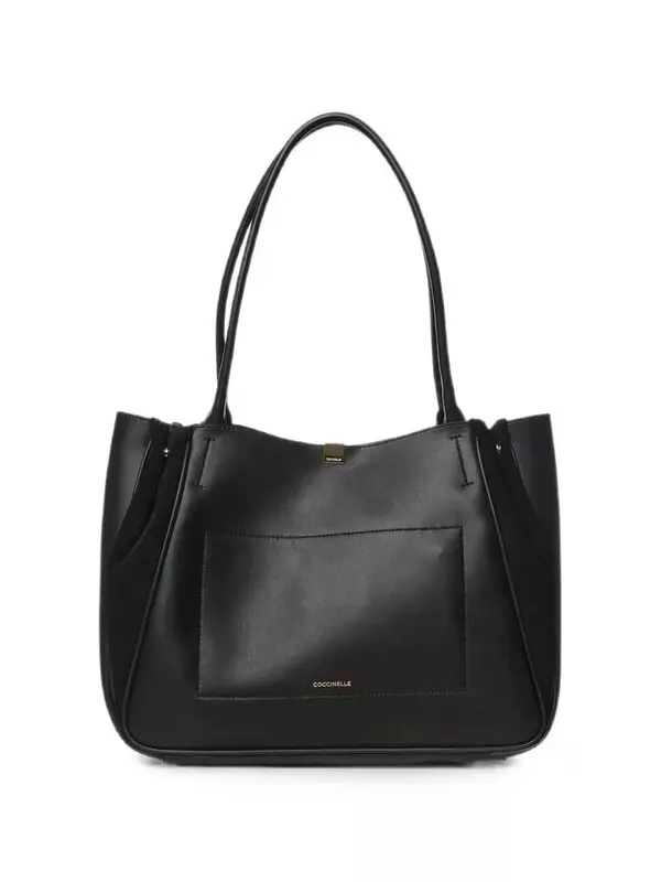 COCCINELLE Suede-panel Leather Shoulder Bag