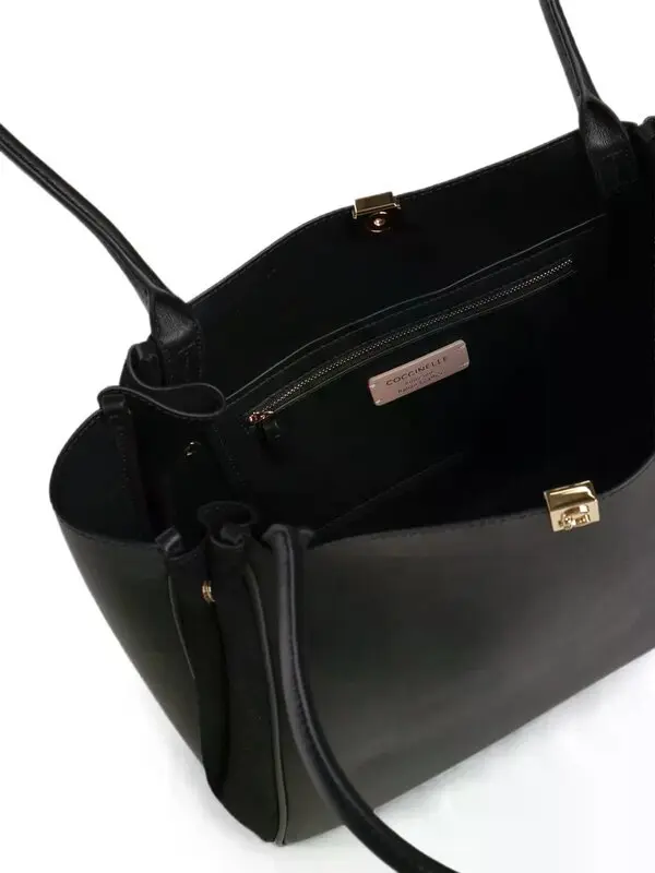 COCCINELLE Suede-panel Leather Shoulder Bag