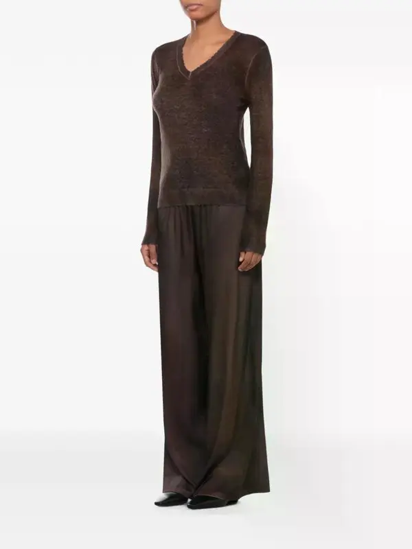 Avant Toi Distressed-effect V-neck Sweater
