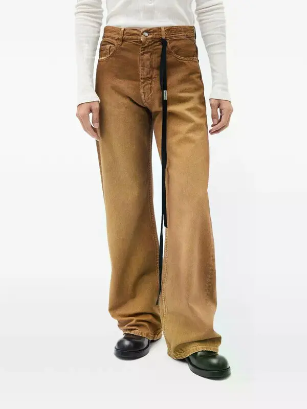 ANN DEMEULEMEESTER Modest Flared Jeans - Brown