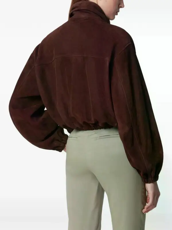Nour Hammour Pia Suede Bomber Jacket
