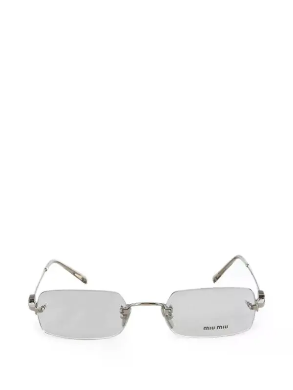 Miu Miu Rimless Rectangle-frame Sunglasses