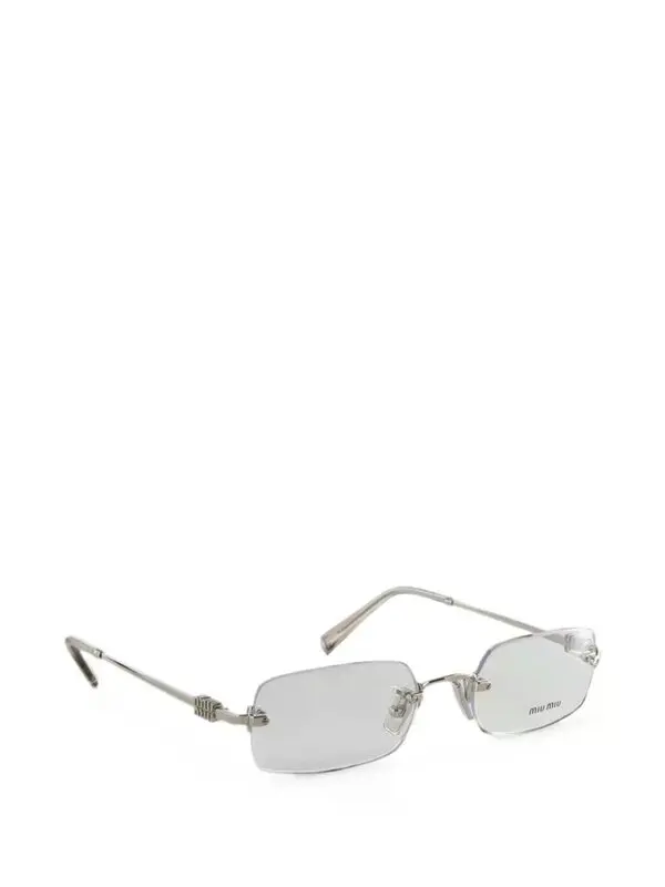 Miu Miu Rimless Rectangle-frame Sunglasses