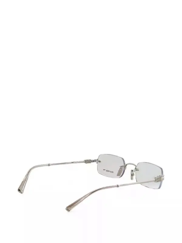 Miu Miu Rimless Rectangle-frame Sunglasses