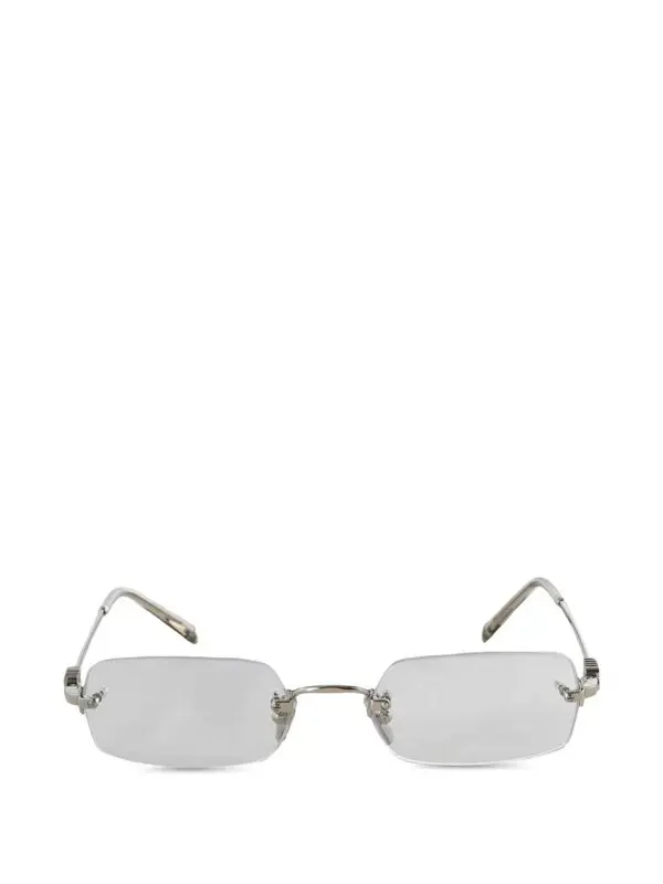 Miu Miu Rimless Rectangle-frame Sunglasses - Silver