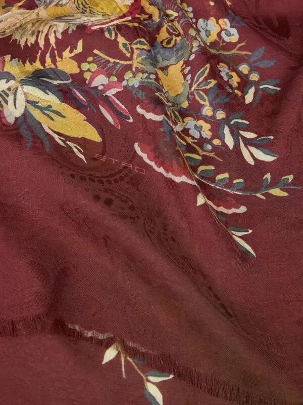 Etro Leopard-motif Jacquard Shawl