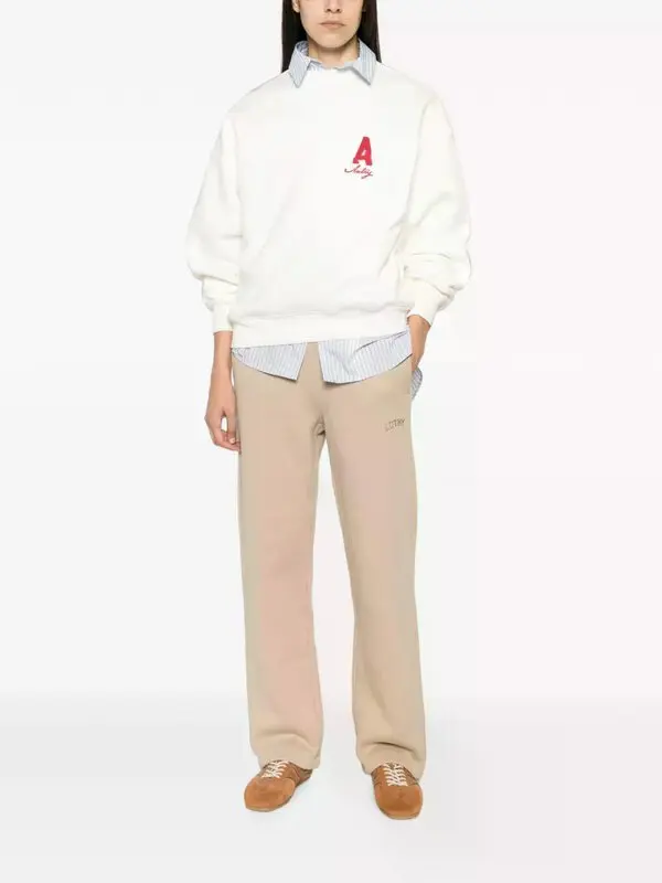 AUTRY Logo-embroidered Drawstring Track Pants - Neutrals