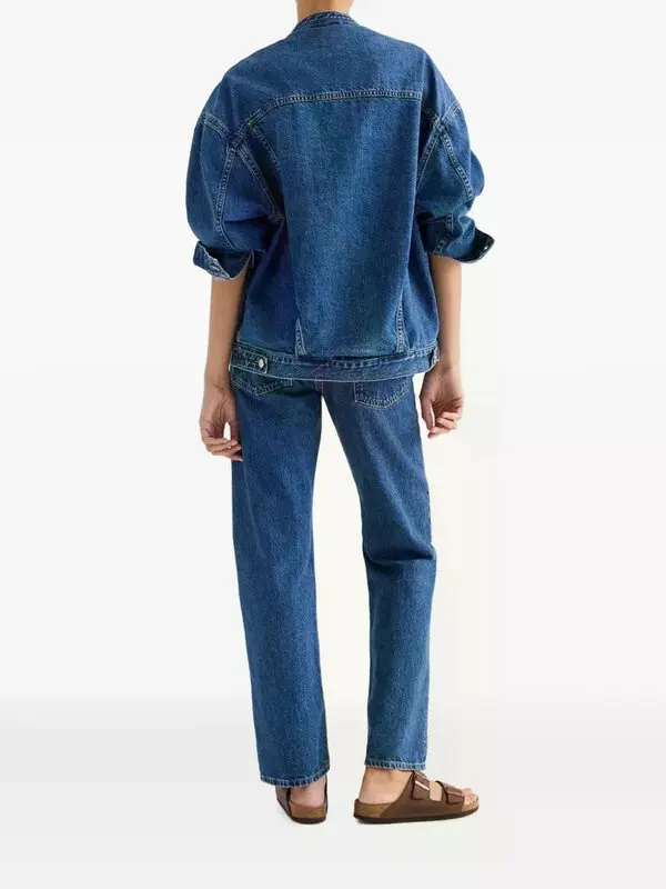 TWP Dawson Collarless Denim Jacket