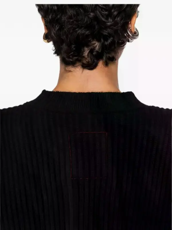 UMA WANG Ribbed-knit Cropped Sweater