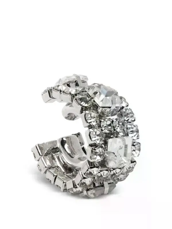 Patrizia Pepe Crystal-embellished Ear Cuff - Silver