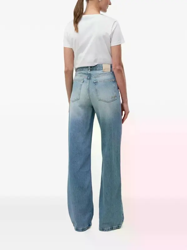 BOSS Marlene High-waisted Regular-fit Jeans In Cross-hatch Denim