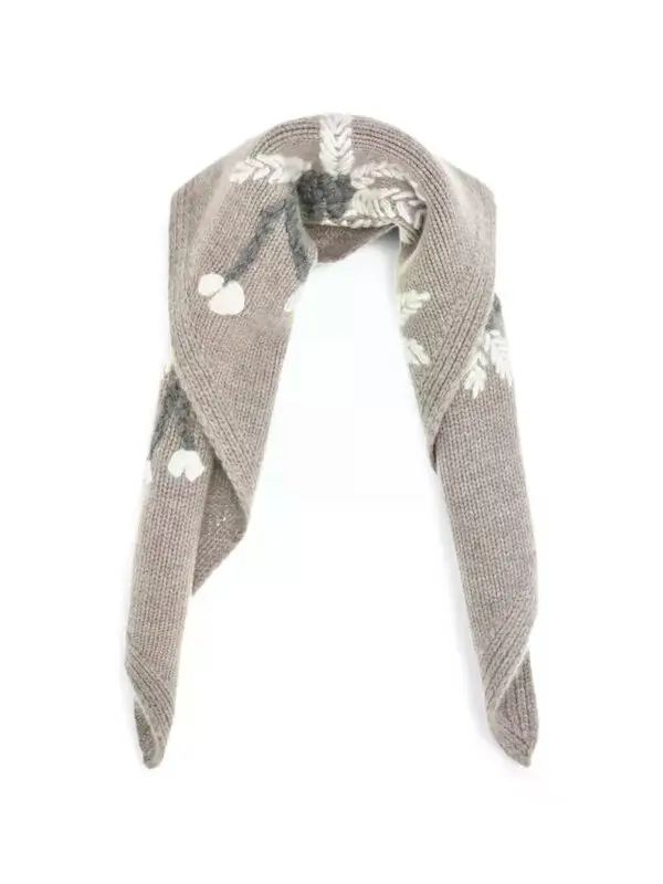 P.a.r.o.s.h Wallaby Floral-knit Scarf