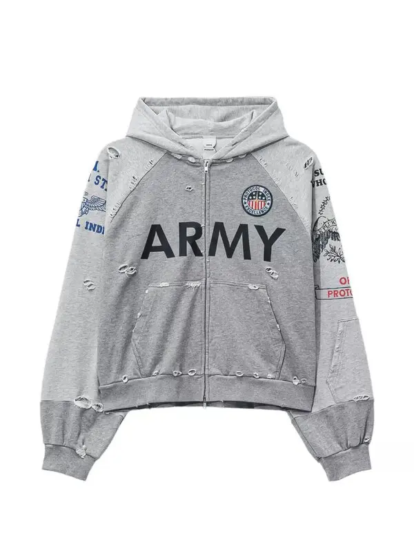 PROTOCOL INDEX Reconstructed Distressed Hoodie