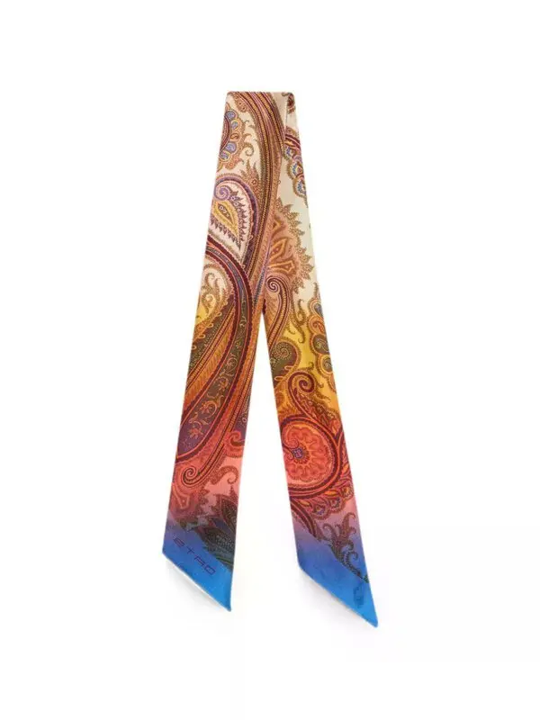 Etro Paisley-print Degradé Scarf - Orange