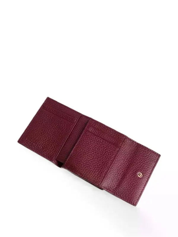 COCCINELLE Small Metallic Grained-leather Wallet