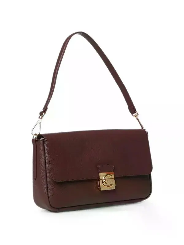 COCCINELLE Pebbled Leather Shoulder Bag - Brown