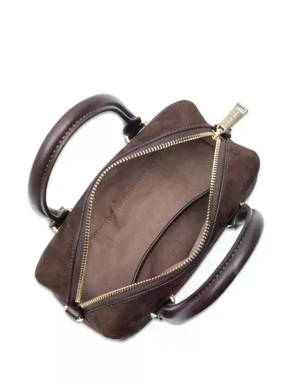 LANCASTER Suede Leather Shoulder Bag - Brown