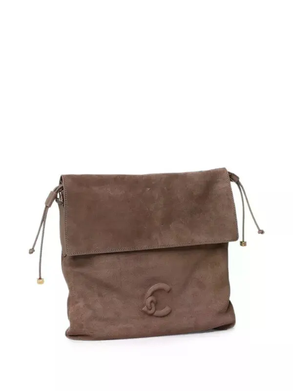 COCCINELLE Suede Logo-patch Shoulder Bag