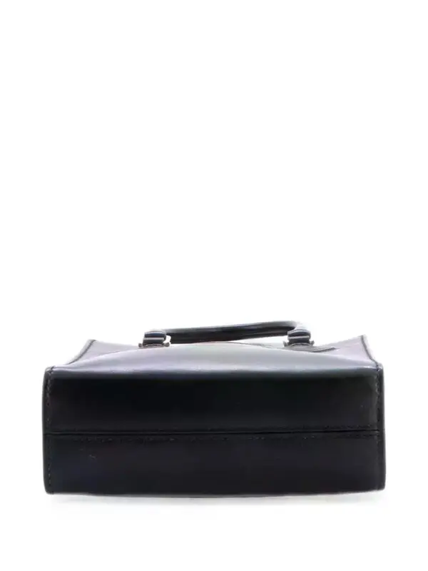 Prada Logo Drill Tote Leather Mini Crossbody Bag