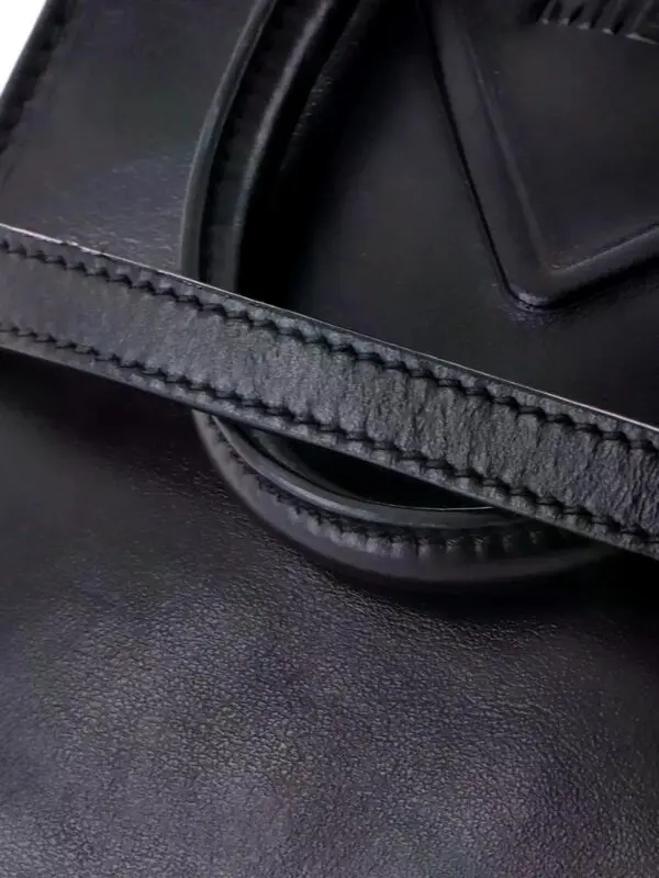 Prada Logo Drill Tote Leather Mini Crossbody Bag