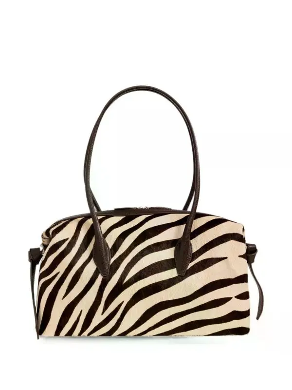 Yuzefi Brioche Duffle Zebra-print Shoulder Bag